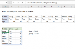 Excel TRANSPOSE function | Exceljet